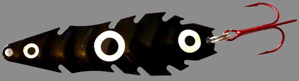 BLACKFISH (GLOW EYES & Glow Ladder Tape Back) – BADMO LURE COMPANY